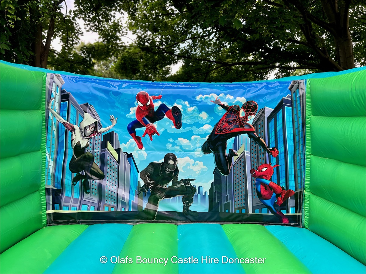 Indoor Spider-Man Into The Spider Verse Bouncy Castle In Doncaster